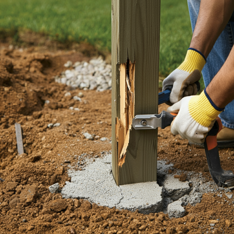 How to Remove Broken Fence Posts Set in Concrete