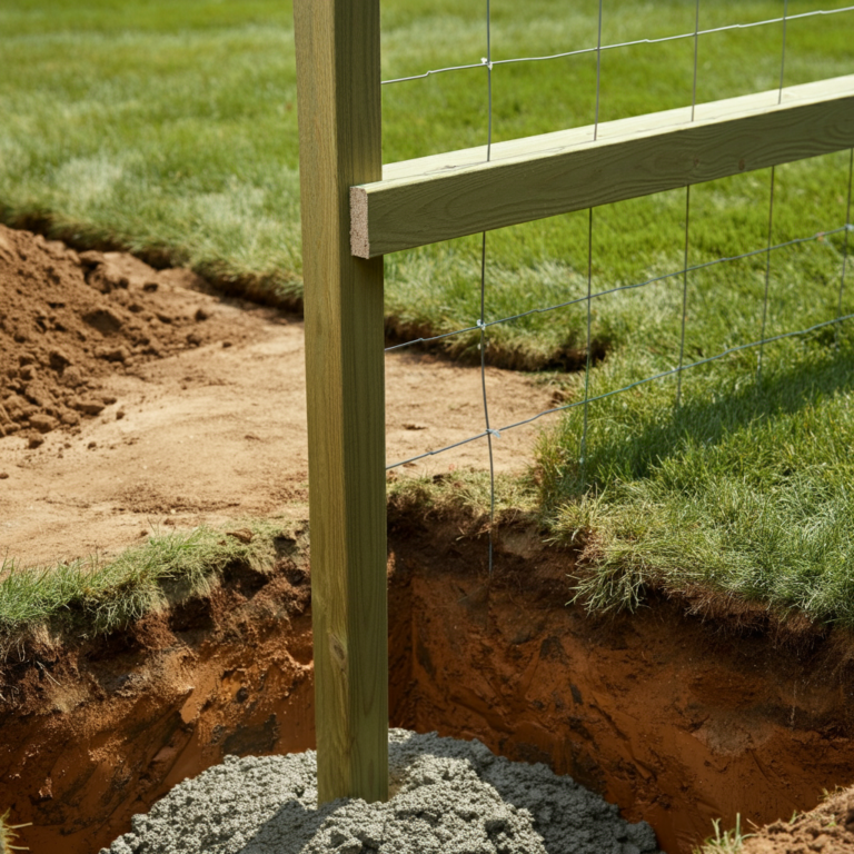 How to Set a Fence Post in Concrete